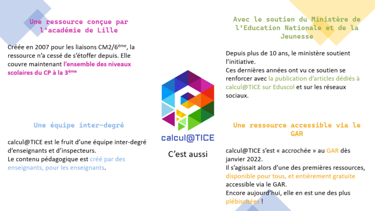 Calcul@TICE en quelques mots – Délégation Régionale Académique au ...